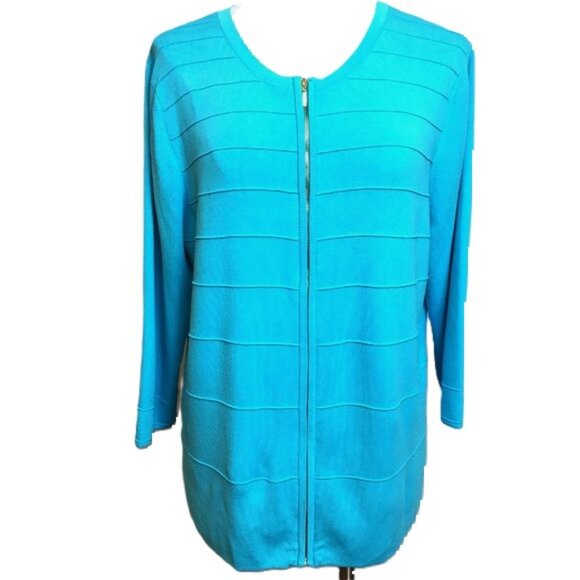 Cable & Gauge | Sweaters | Cable Gauge Knit Zippered Cardigan Euc 2x ...